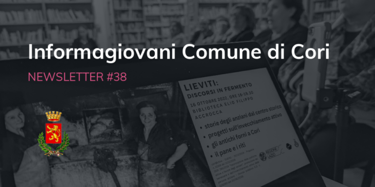 Newsletter #38 – Informagiovani del Comune di Cori